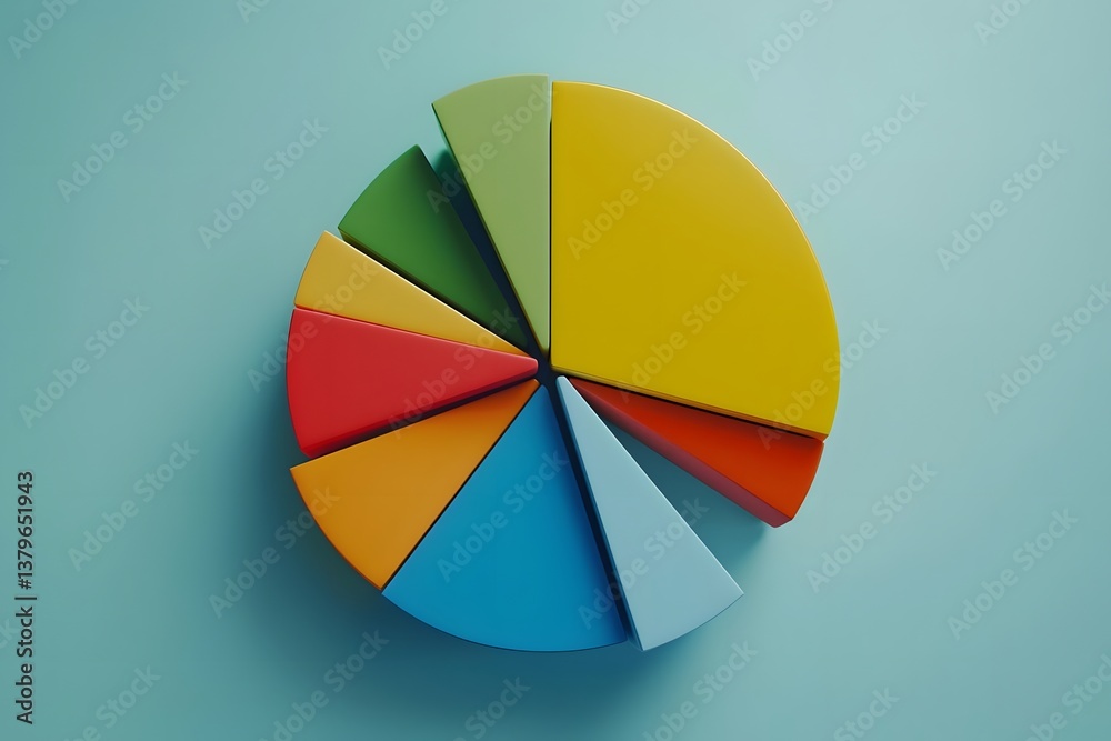 Data Visualization: A Colorful Pie Chart Explains Percentage Allocation ...