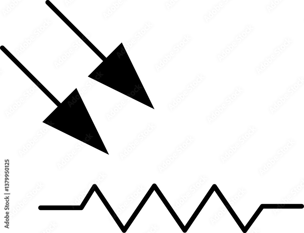 Ilustración de Stock Electronic circuit symbols. Graphic symbols for ...
