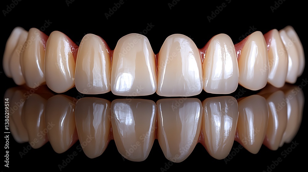 Ilustración de Stock Full dental restoration diagram showing upper and ...