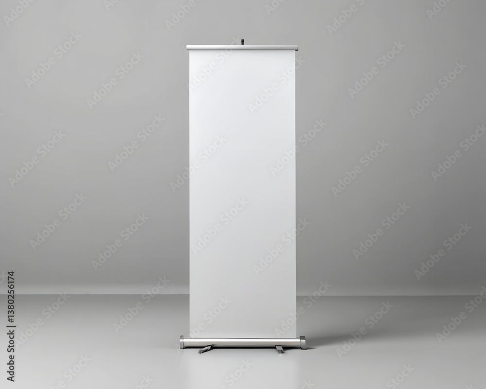 Blank roll up banner design mockup Stock Photo | Adobe Stock