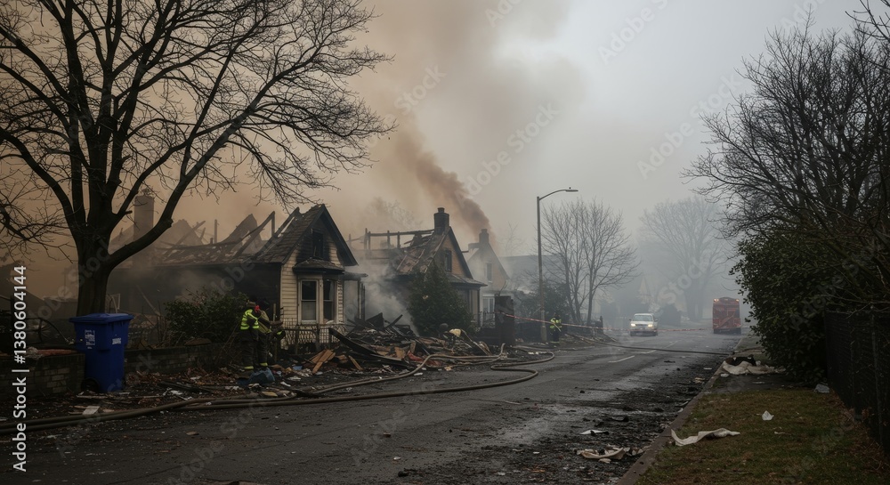 Devastated Homes After Fire - Aftermath of a devastating house fire ...