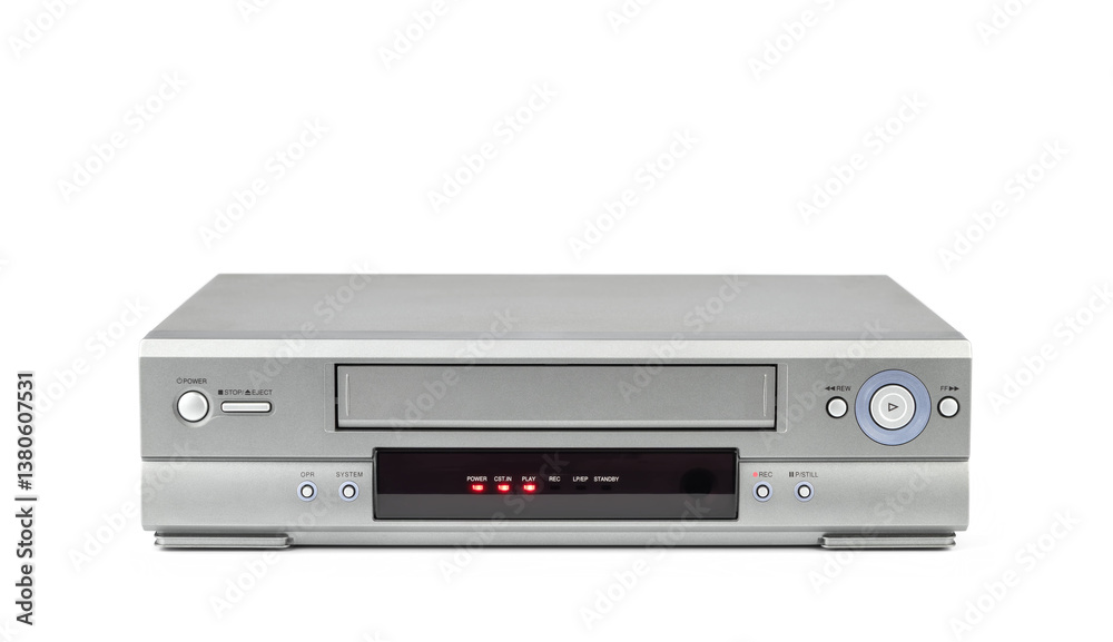 Old VHS video recorder, isolated on a transparent background png Stock ...