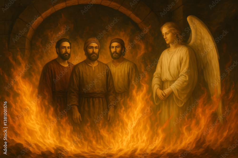 Shadrach, Meshach, and Abednego Stock Illustration | Adobe Stock