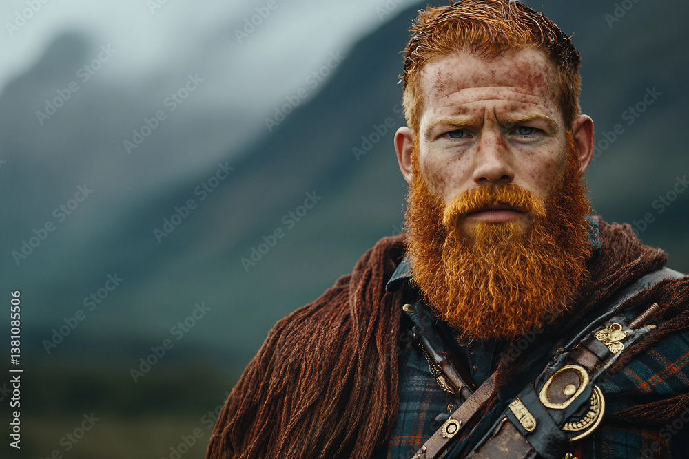 Authentic Scottish person Piper in Traditional Attire, Generative AI ...