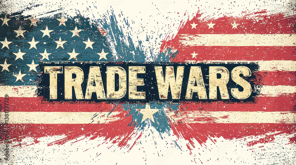 Logo displays the term Trade Wars against a backdrop of stylized ...