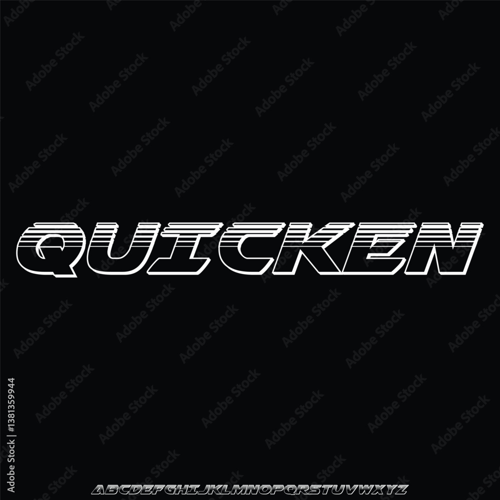 Bold speed stripe font vector Stock Vector | Adobe Stock