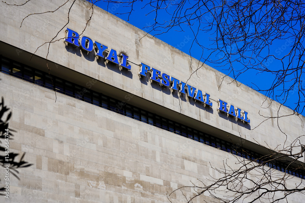 Royal Festival Hall Lettering Name Signage, Riverside Terrace, Iconic ...