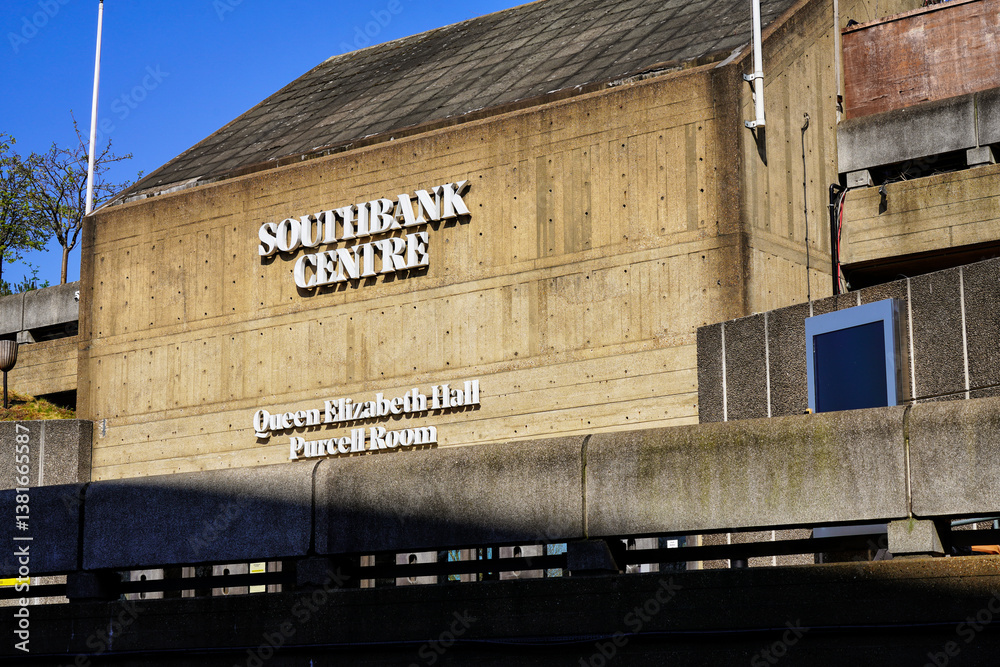 Queen Elizabeth Hall Lettering Name, Purcell Room Signage, Iconic ...
