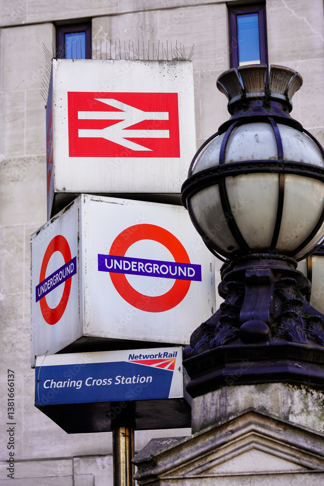 Public Transport Signage, TFL British Network Rail & National Rail ...