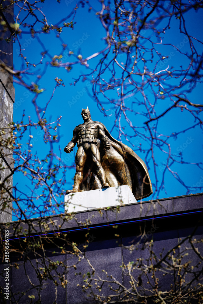 Batman Statue Monument At Iconic Odeon Dolby Cinema Building, Odeon ...