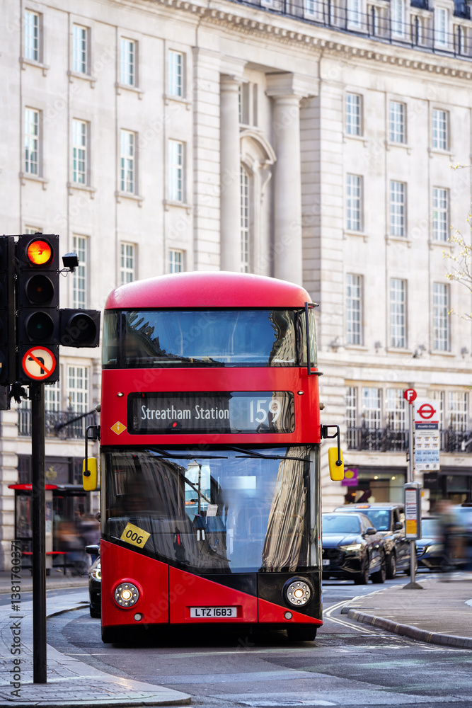 British Public Transportation, AEC Routemaster Vehicle, Red Double ...