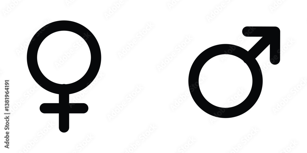 Gender symbol vector, Gender symbol pink, sexual symbols, Male female ...