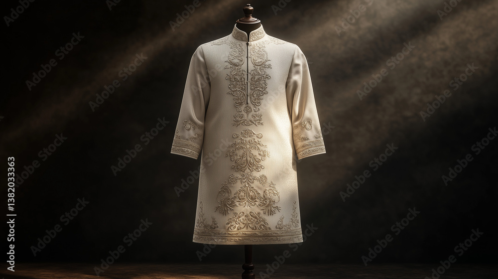 Traditional Filipino costume, Barong Tagalog, in 3D mock-up view on ...