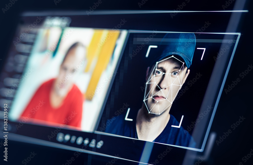 Deep fake. Deepfake AI fraud video or theft. Face recognition or swap. Photo edit with ...