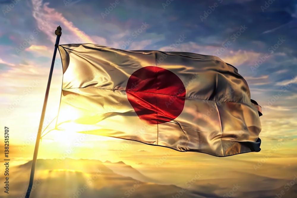 Japan's Rising Sun: The iconic Japanese flag, a symbol of the nation ...