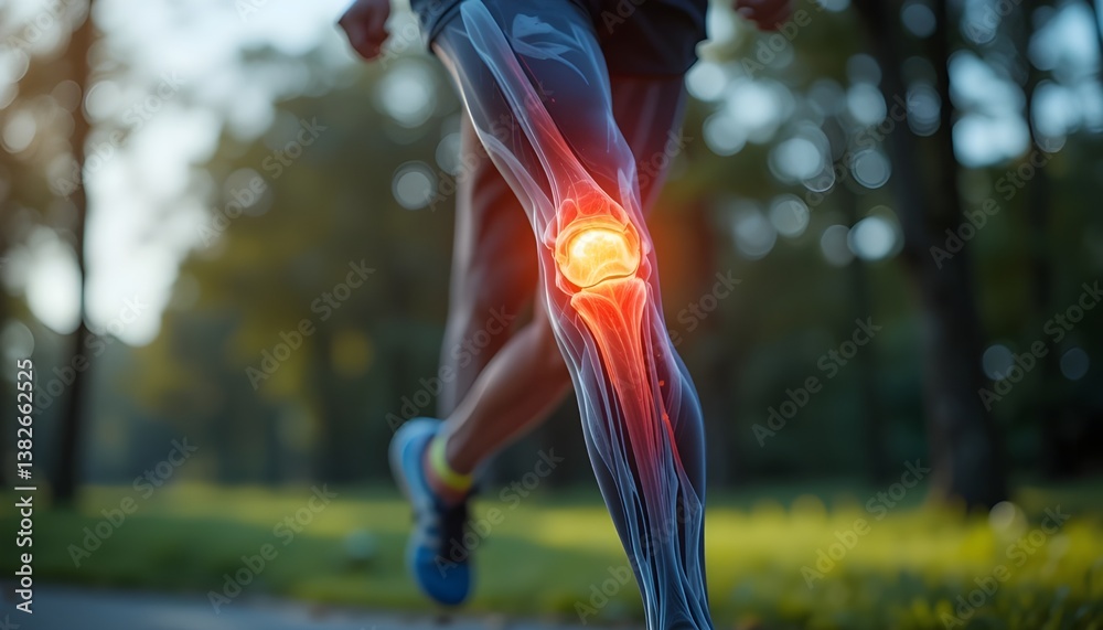 Running outside causes knee pain for the runner. During exercise, the ...