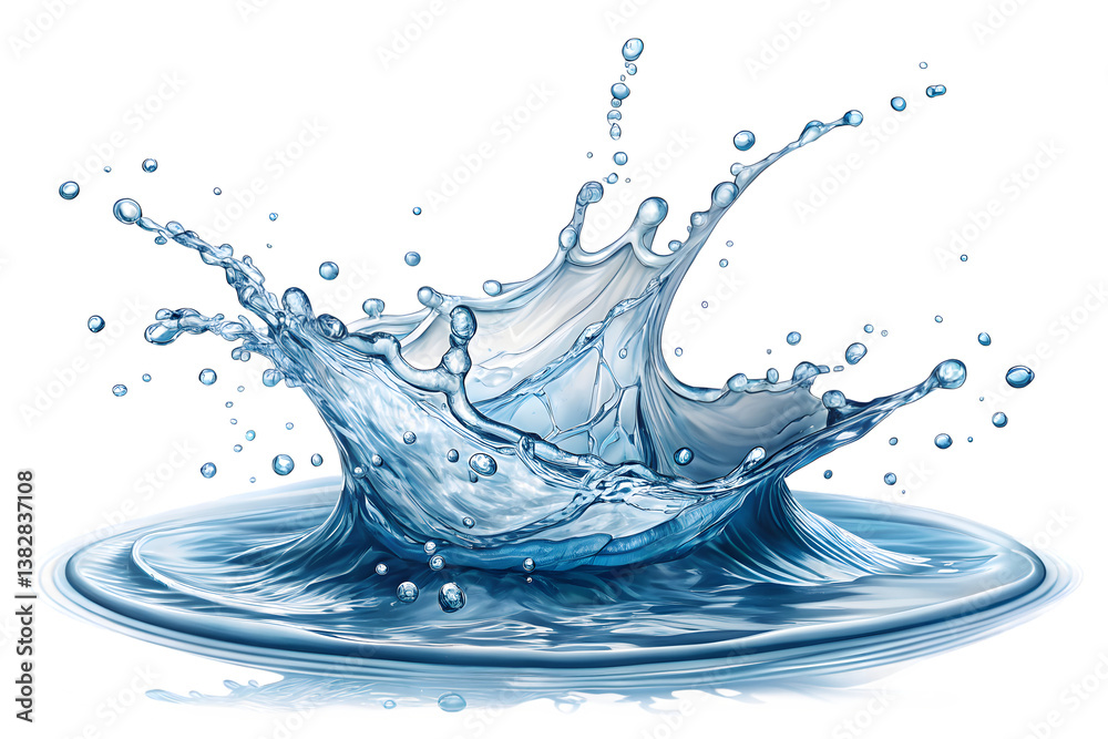 Realistic water splash PNG with transparent background, high resolution ...