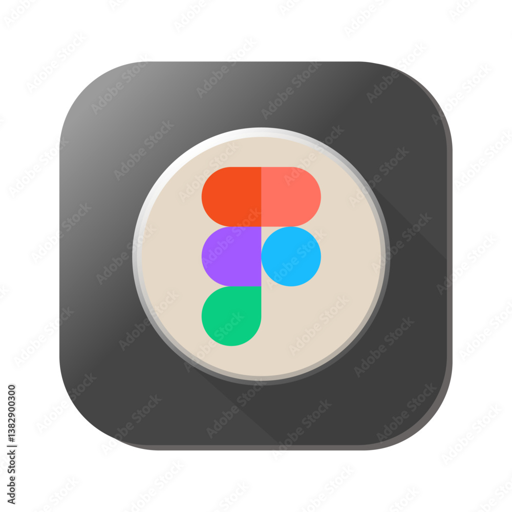 Figma logo icon set. Figma icon vector. Figma button vector. Figma ...