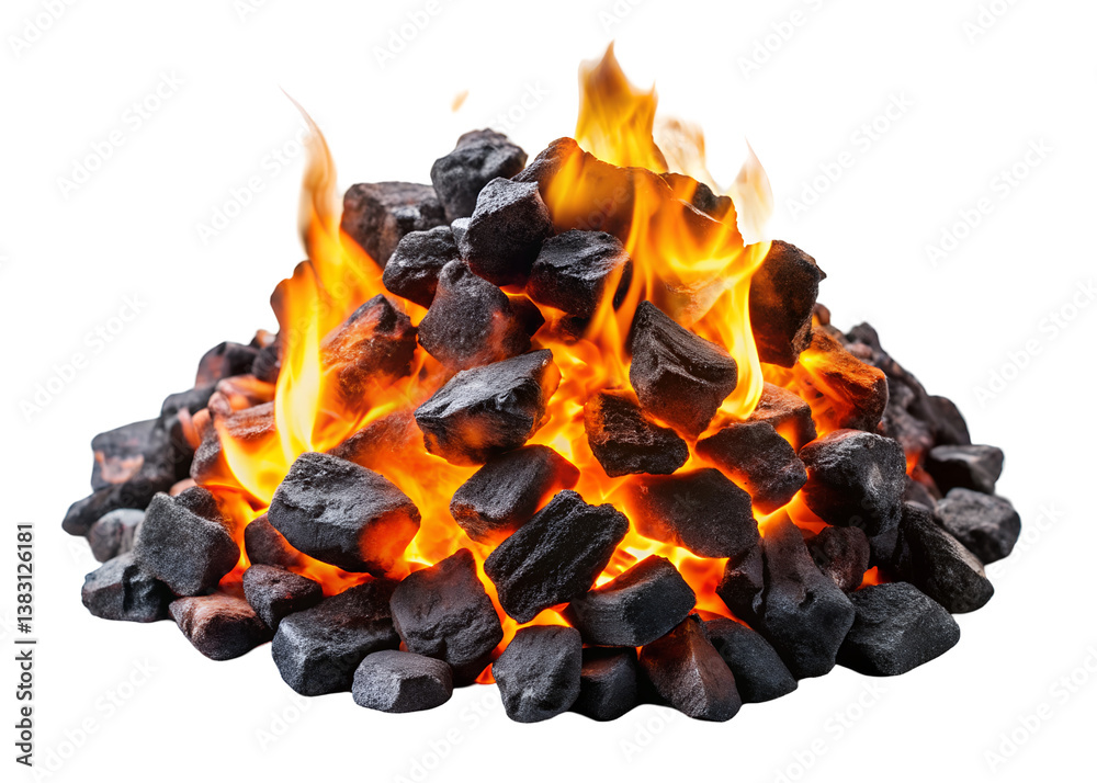 burning coals clipart image on transparent background Stock Photo ...