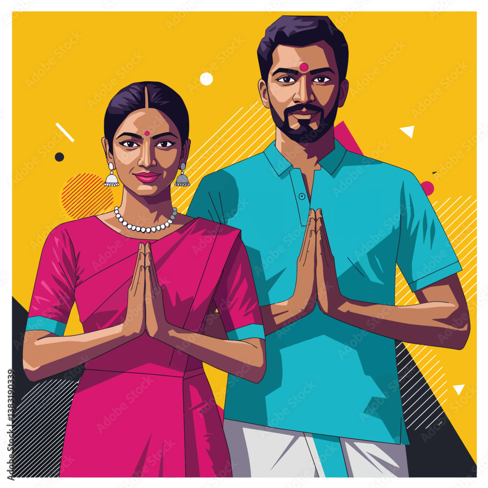 Traditional Sri Lankan Couple with heart, Ayubowan, Svagata he,welcome ...