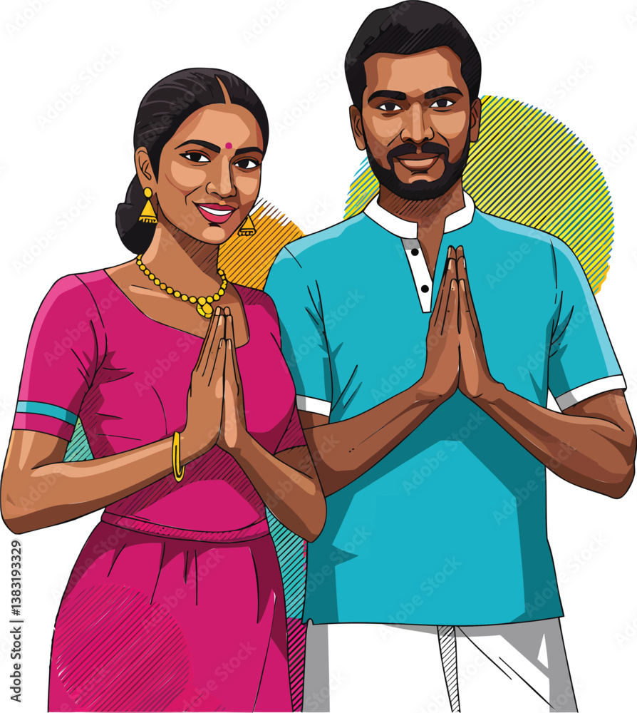 Traditional Sri Lankan Couple with heart, Ayubowan, Svagata he,welcome ...
