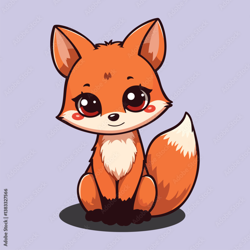 Cute Adorable Fox Cartoon Illustration Vector PNG Transparent Nursery ...