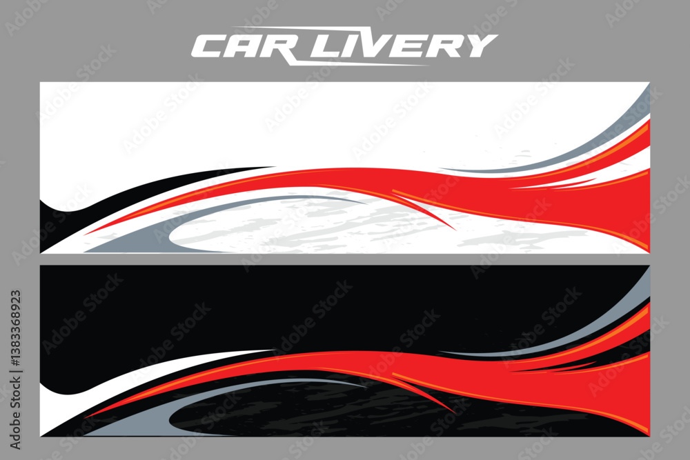 Racing Car branding with racing wrap decal or livery design template ...