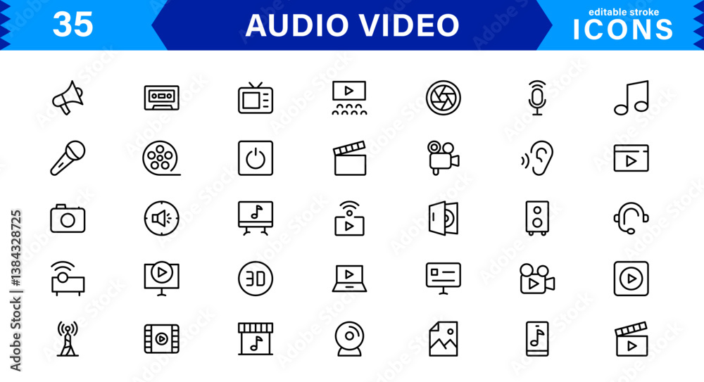 Explore Our Audio Video Icons Collection for Creative Projects. This ...
