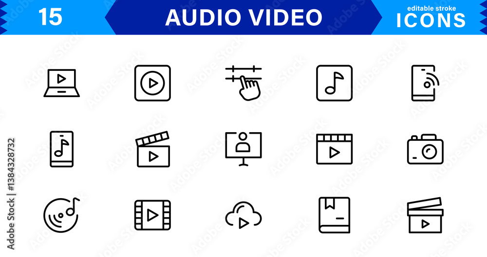 Explore Our Audio Video Icons Collection for Creative Projects. This ...