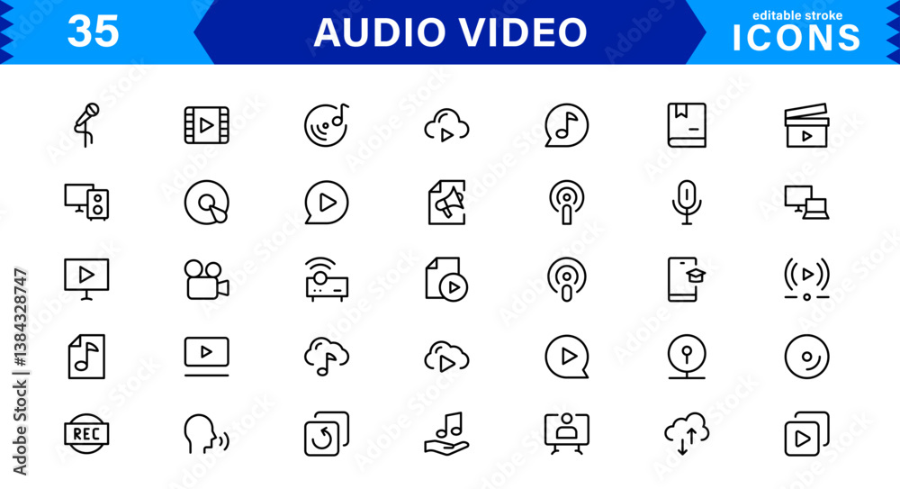Explore Our Audio Video Icons Collection for Creative Projects. This ...