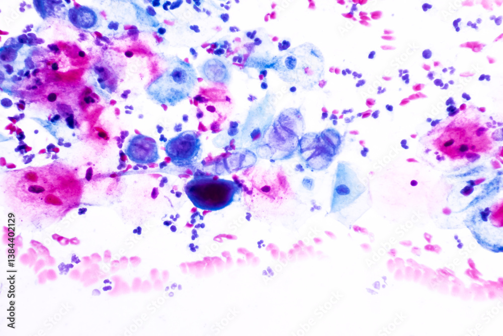 Genital herpes infection by the herpes simplex virus (HSV) of the genitals.Ground glass ...