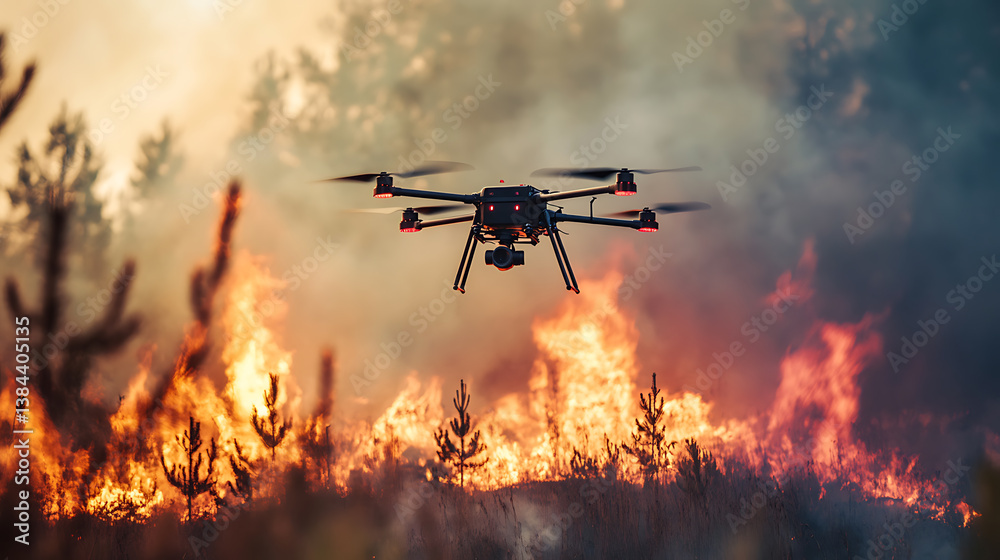 A high tech AI powered drone based fire detection system identifying ...