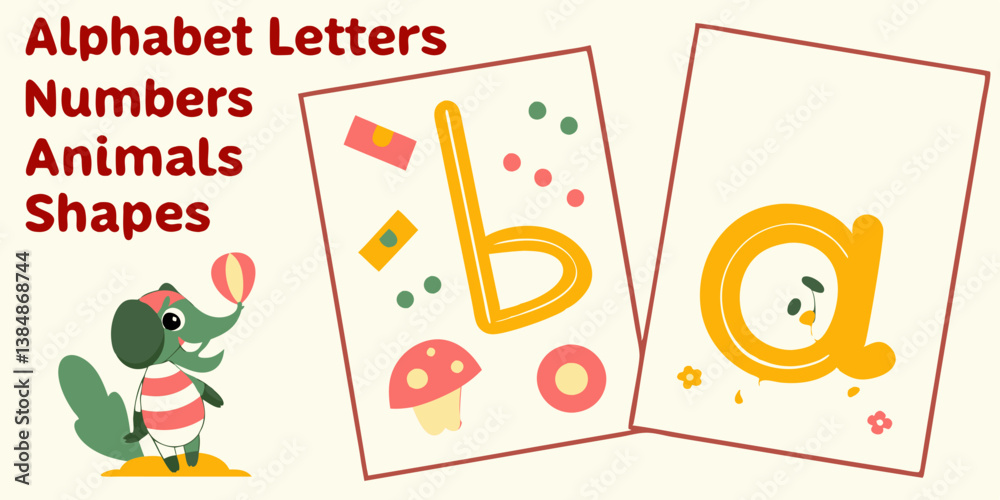 Bright Fun Colorful Engaging Educational Cartoon Alphabet Letters ...
