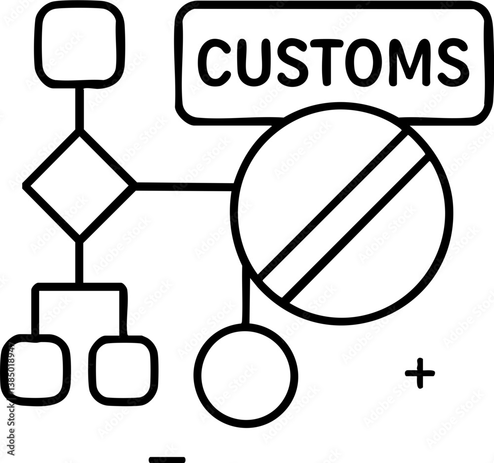 Import Tariffs trade impact concept. Flowchart design representing ...