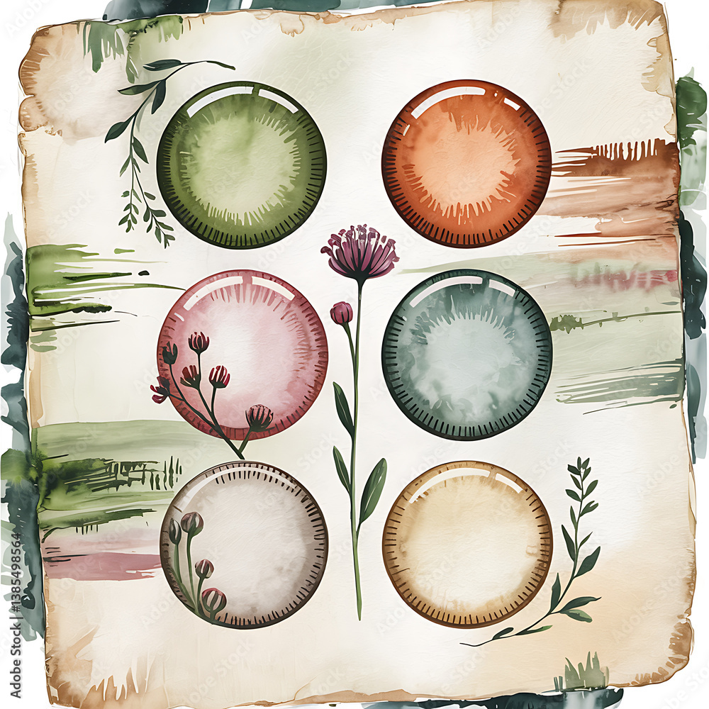mood board color palette spring Stock Illustration | Adobe Stock