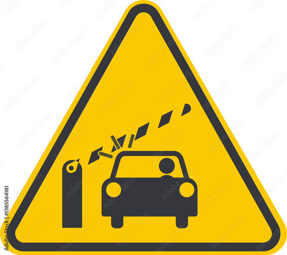 Isolated pictogram of pole gate and speed barrier gate designed for ...