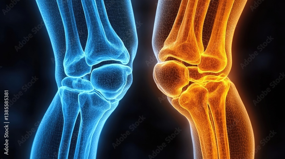 Articulated skeletal knee: Illustrating the anatomical structure and ...