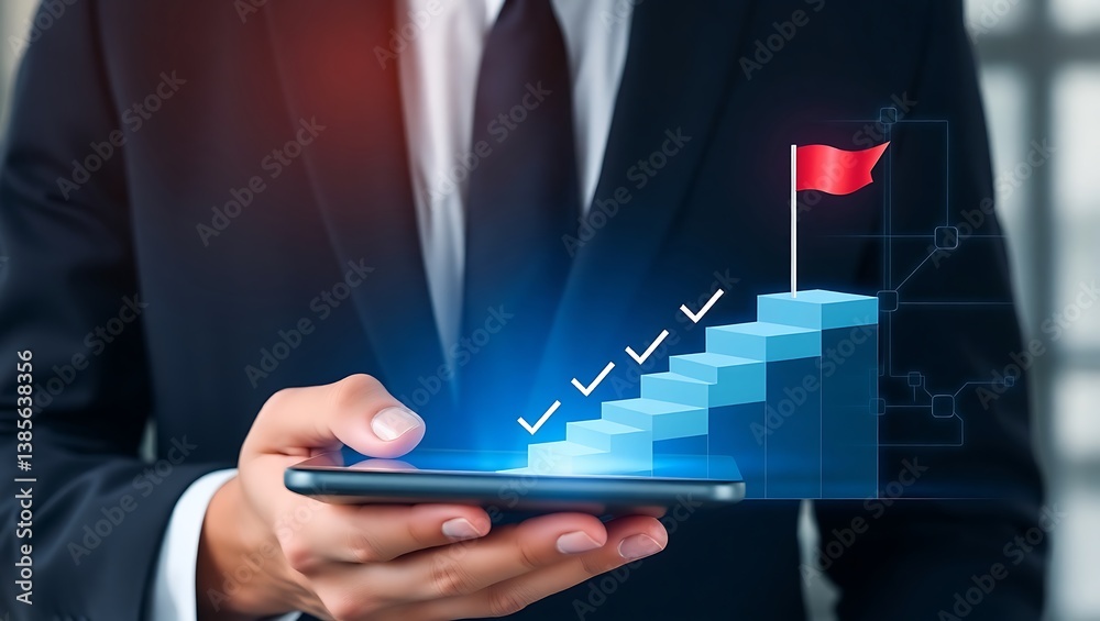 Business Success and Goal Achievement Concept, Business Growth and ...