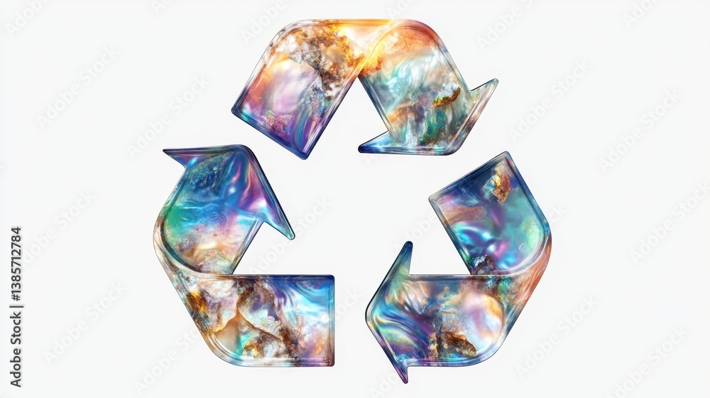 Transparent PNG of an ultra-luxurious recycling icon crafted from ...