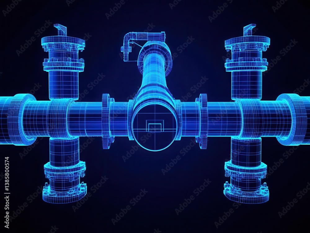 Crosssectional technical drawing of a dam s water supply outlet system ...