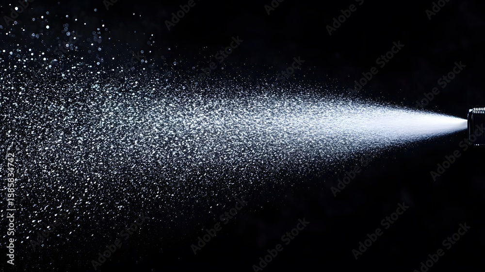 High-resolution image showing a water spray captured against a plain ...