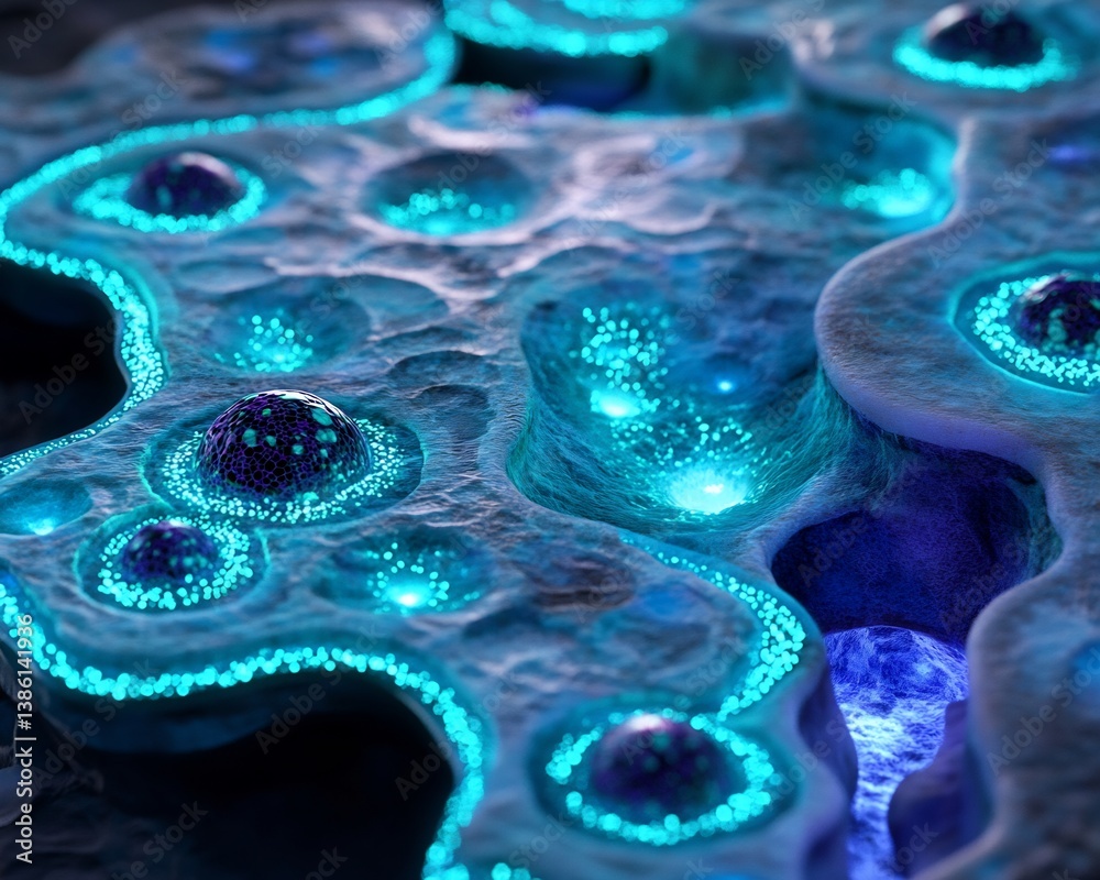 Scientific diagram of eukaryotic prokaryotic cell ultra detailed 3D ...