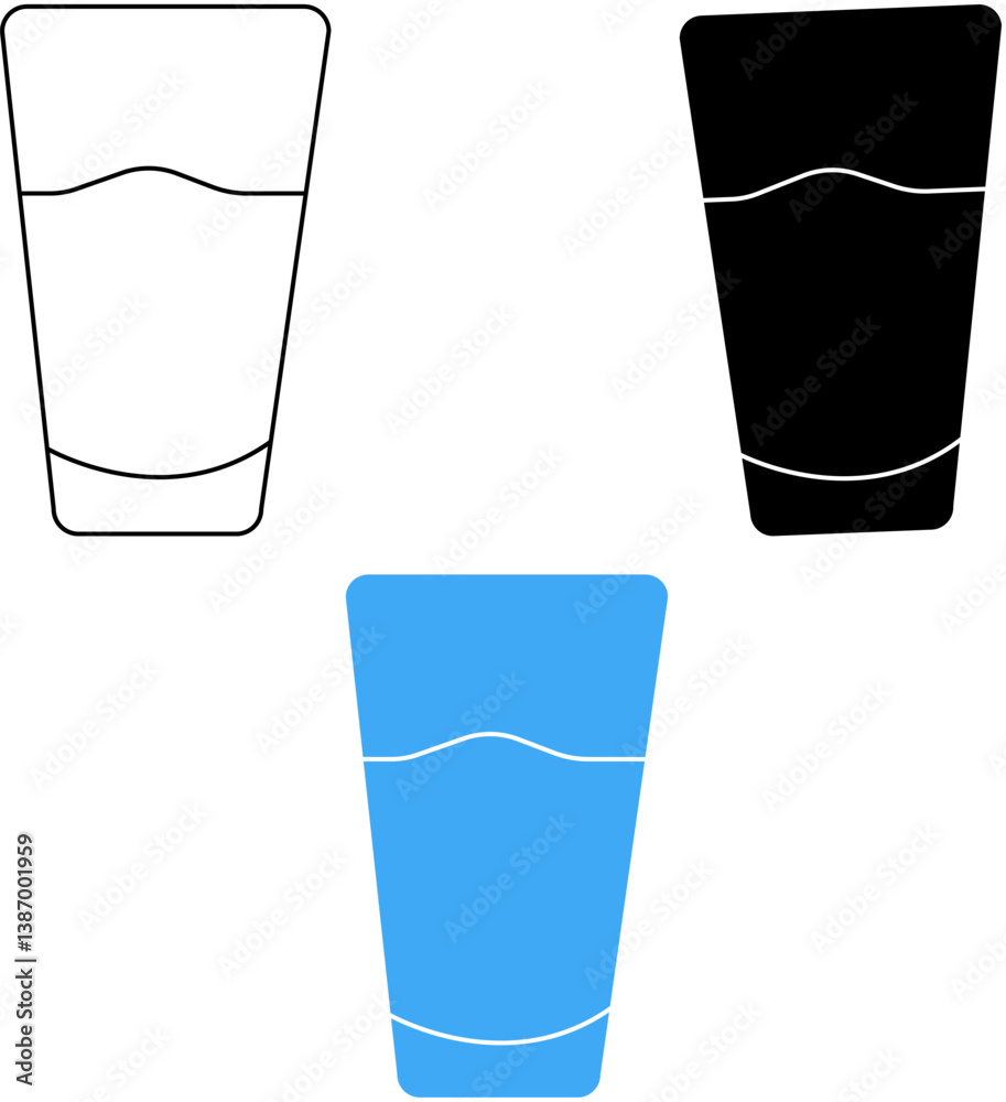 Water drop hydration icon representing clean water and wellness for ...