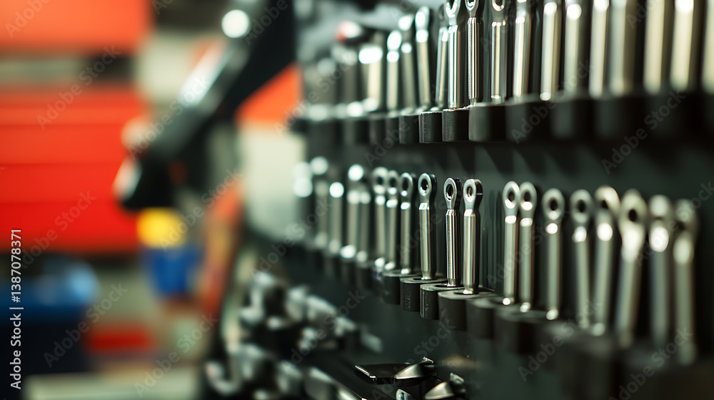 Mechanical arm organizing tools in a tool calibration center within a ...