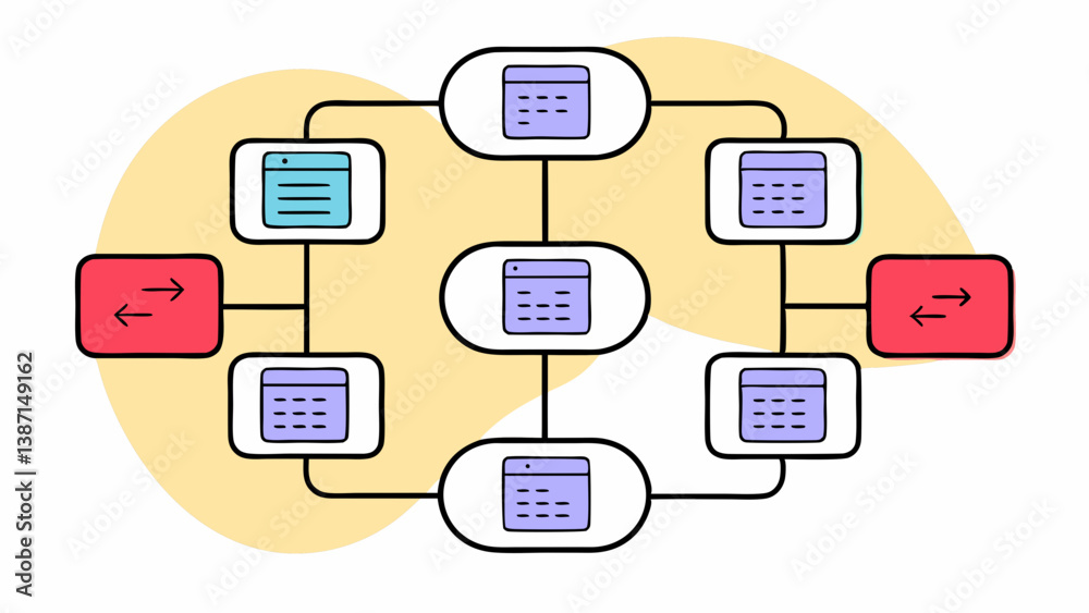 Vector de Stock business workflow process management concept digital ...