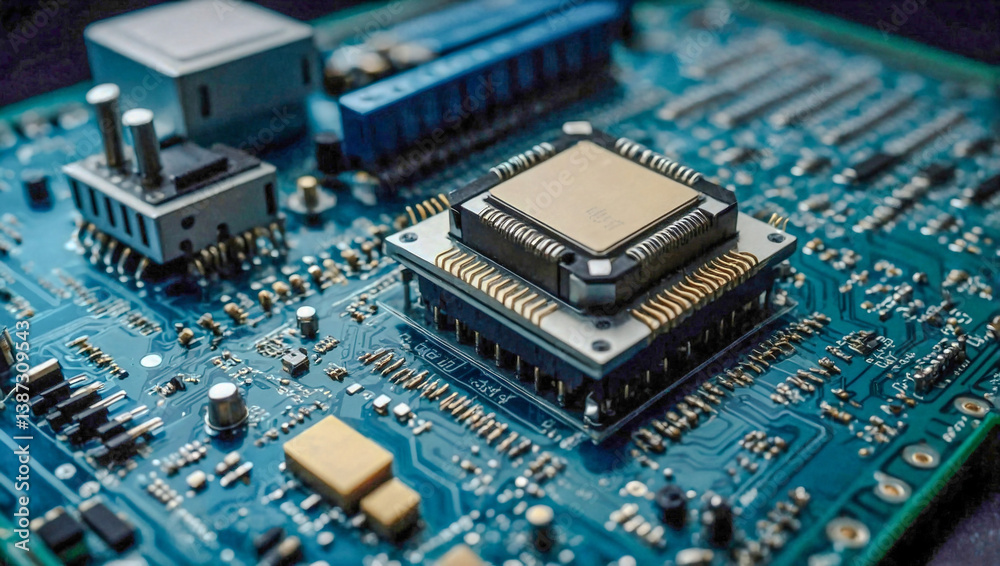 Schematic diagram of a 4-bit arithmetic logic unit (ALU). Stock Photo ...