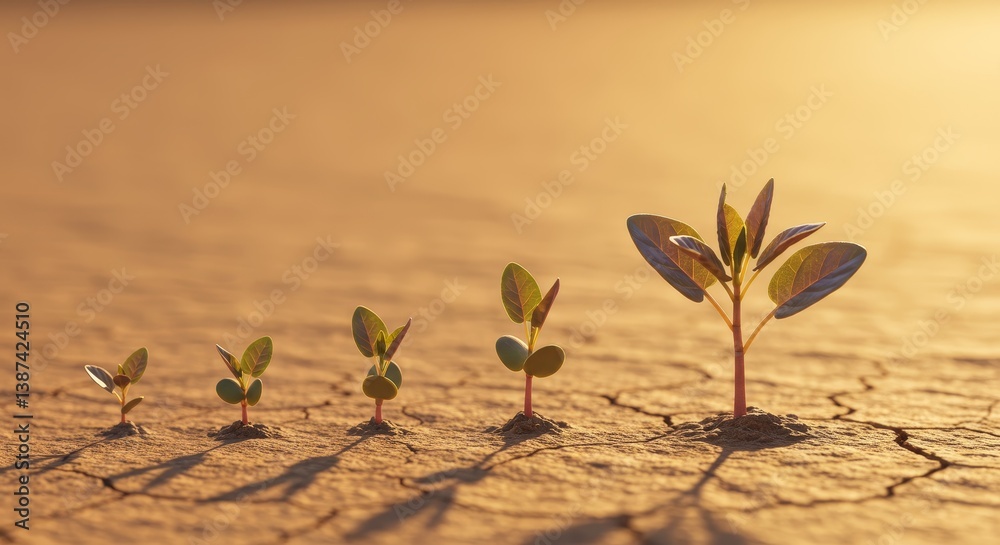 Plant growth stages from seed to mature plant. Depicts seedling ...