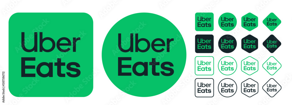 Uber Eats logo icon logo set Png & vector. Uber Eats logo transparent ...
