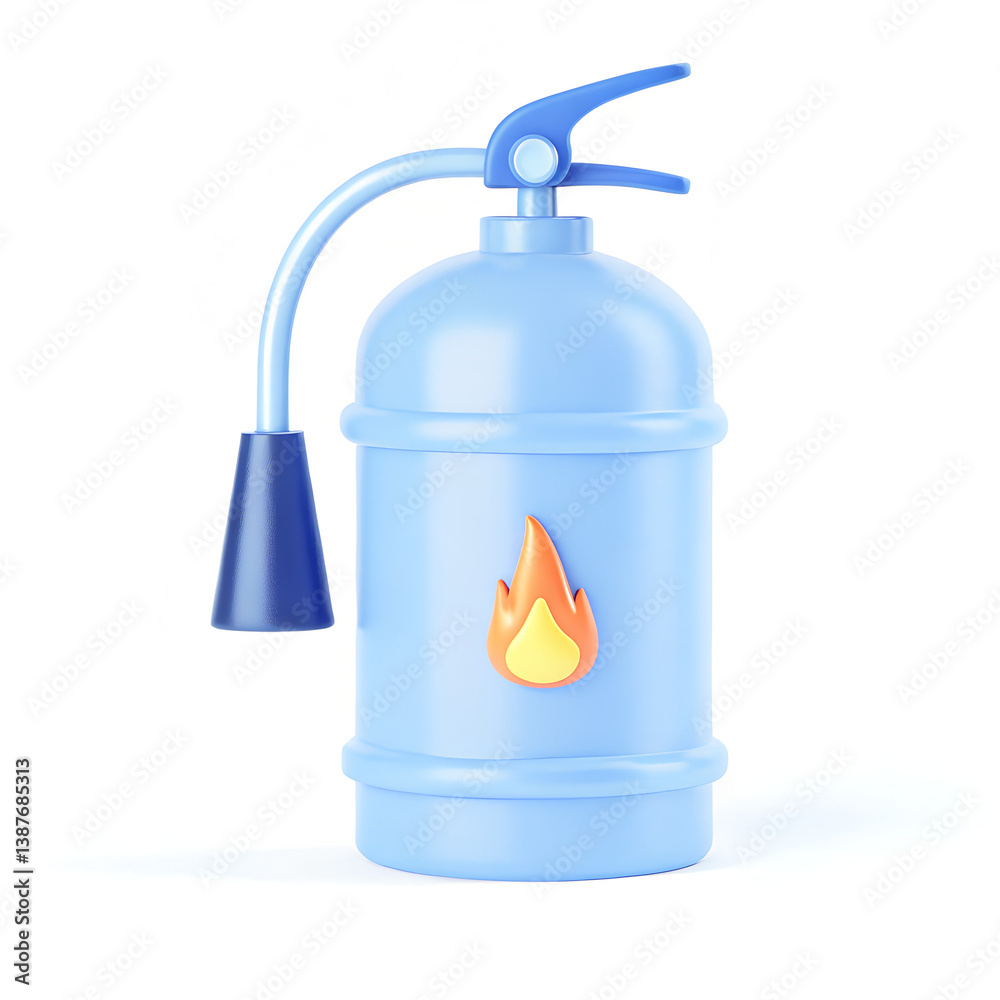 Fire Safety Equipment, Fire Extinguisher, Studio, 3D Render, Clean ...