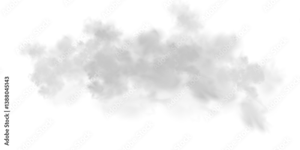 Abstract vector clouds, fog or smoke on an isolated transparent ...